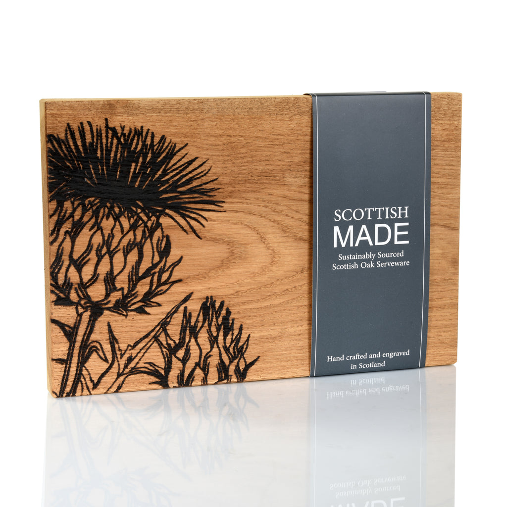 Oak Serving Board 30cm -Thistle – Gretna Green
